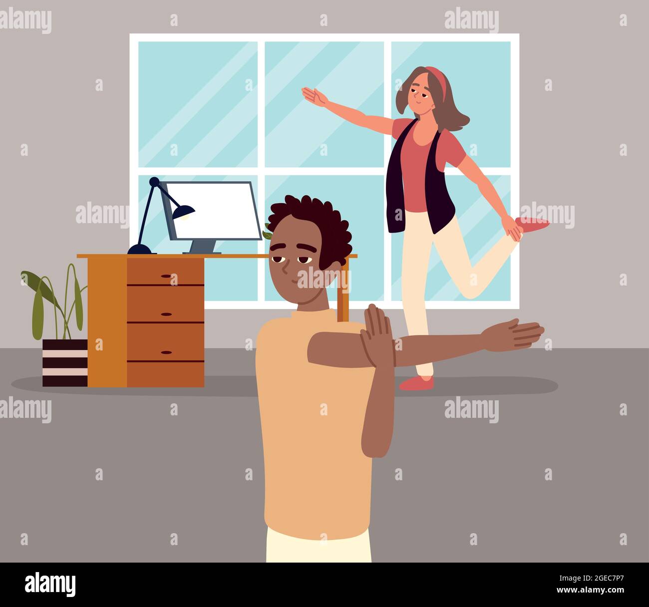 business people and active break Stock Vector Image & Art - Alamy