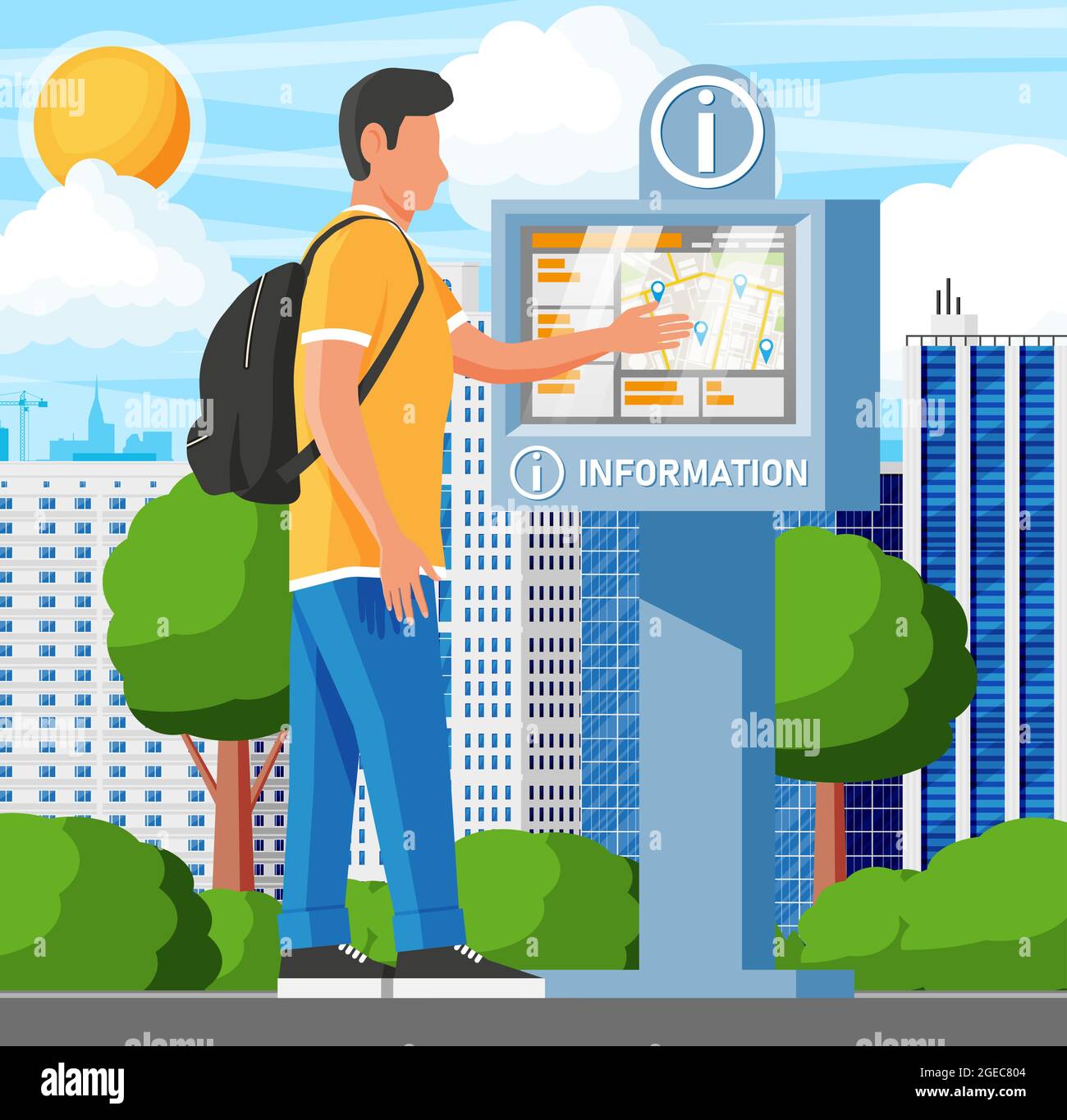 Kiosk map Stock Vector Images - Alamy