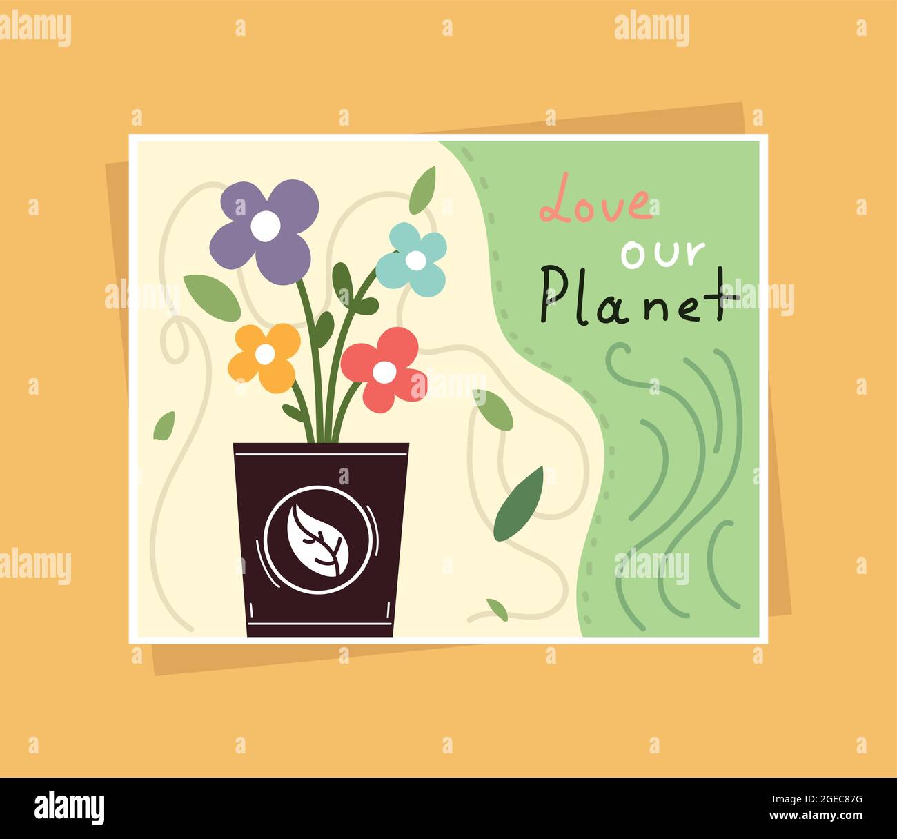 love our planet card Stock Vector Image & Art - Alamy