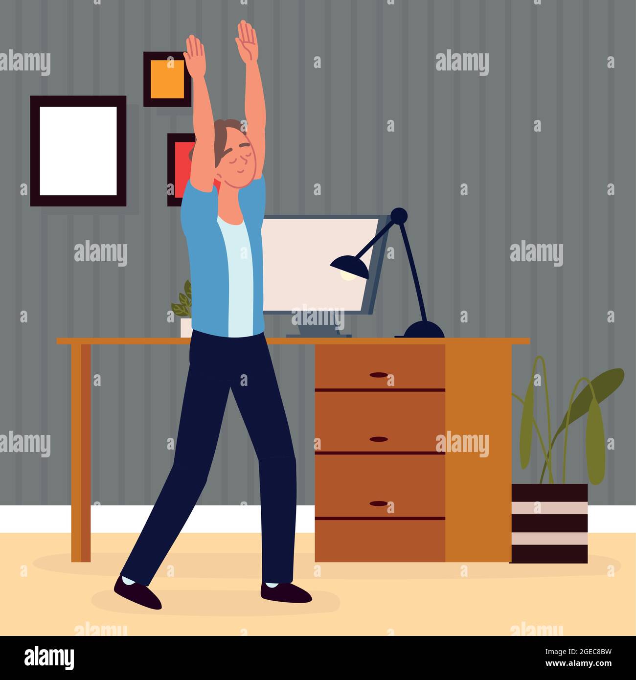 Exercise man up arms Stock Vector Images - Alamy
