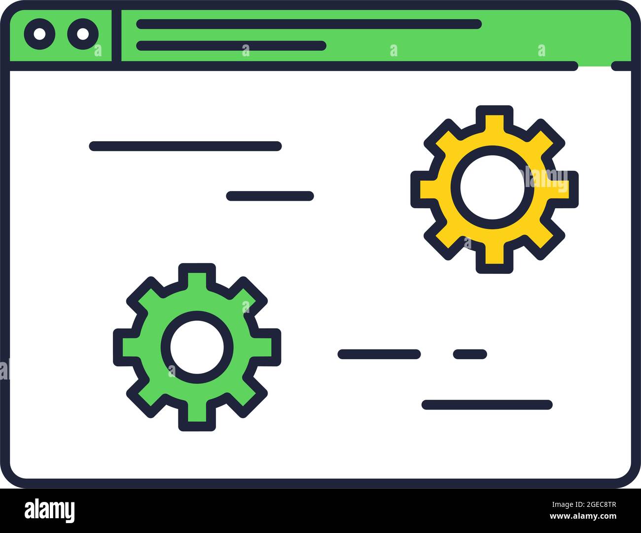 Network settings design vector line icon isolated Stock Vector Image ...