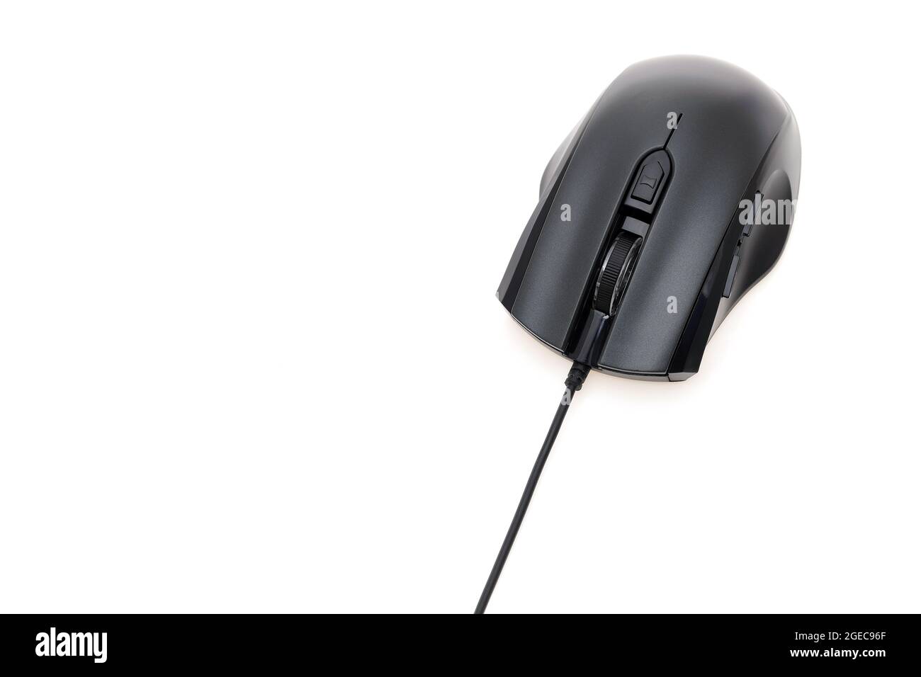 Computer mouse with cable on white background Stock Photo - Alamy