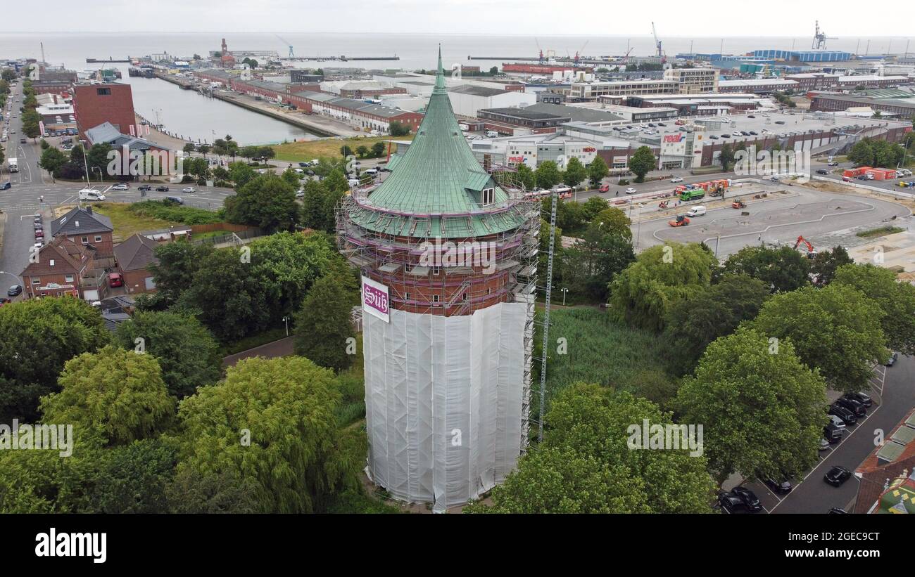 Cuxhaven, Germany. 20th July, 2021. The water tower in Cuxhaven. The 48 ...