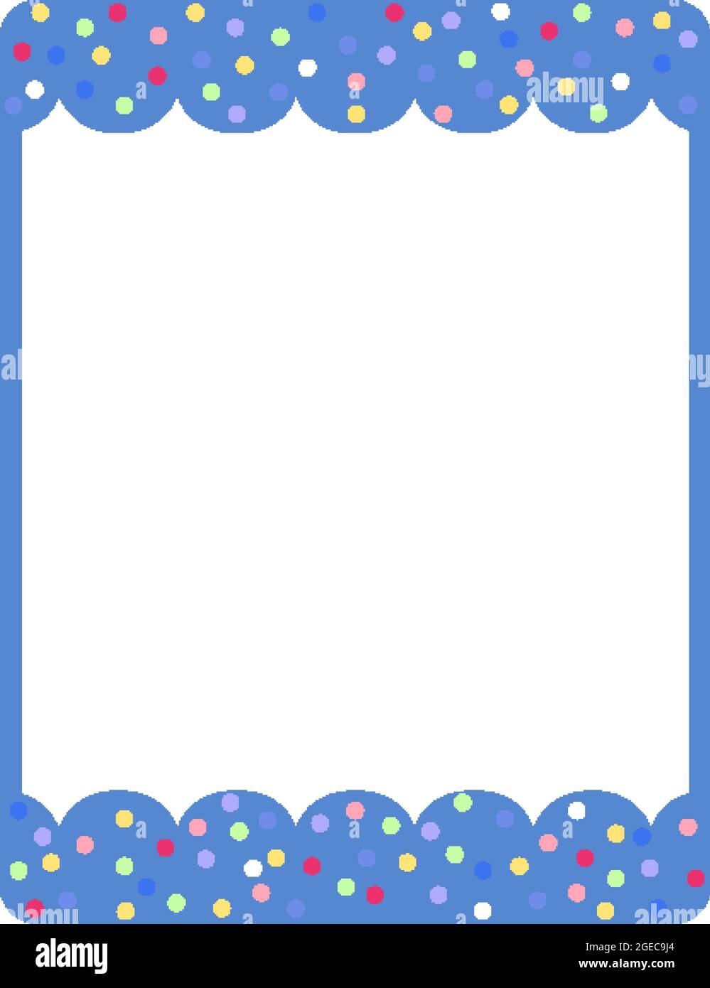 Empty blue curl frame banner template illustration Stock Vector Image ...