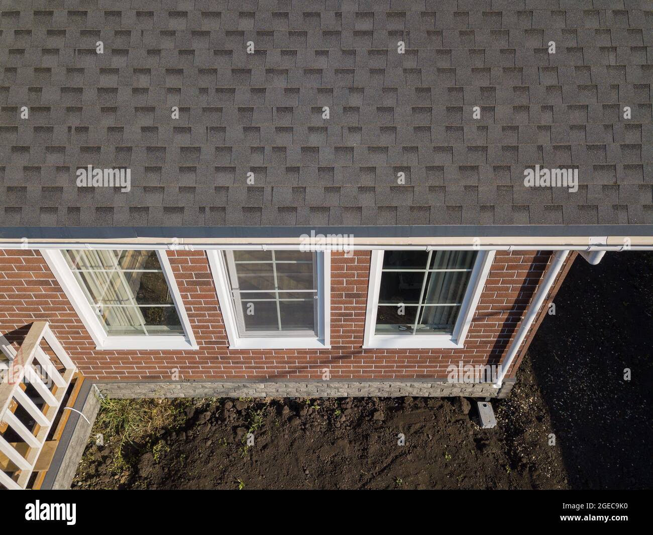 Shingles texture - close up view of asphalt roofing shingles Stock ...