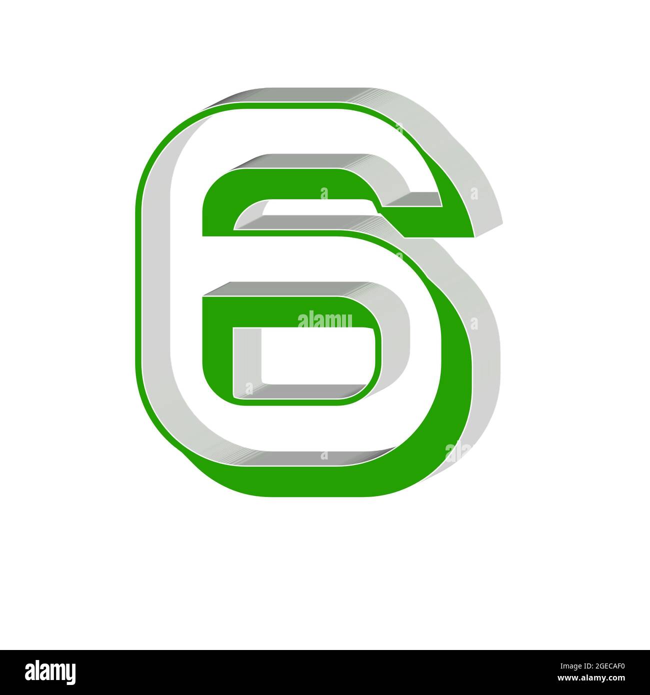Number letter 6 colorful 3D abstract beautiful white background Stock ...