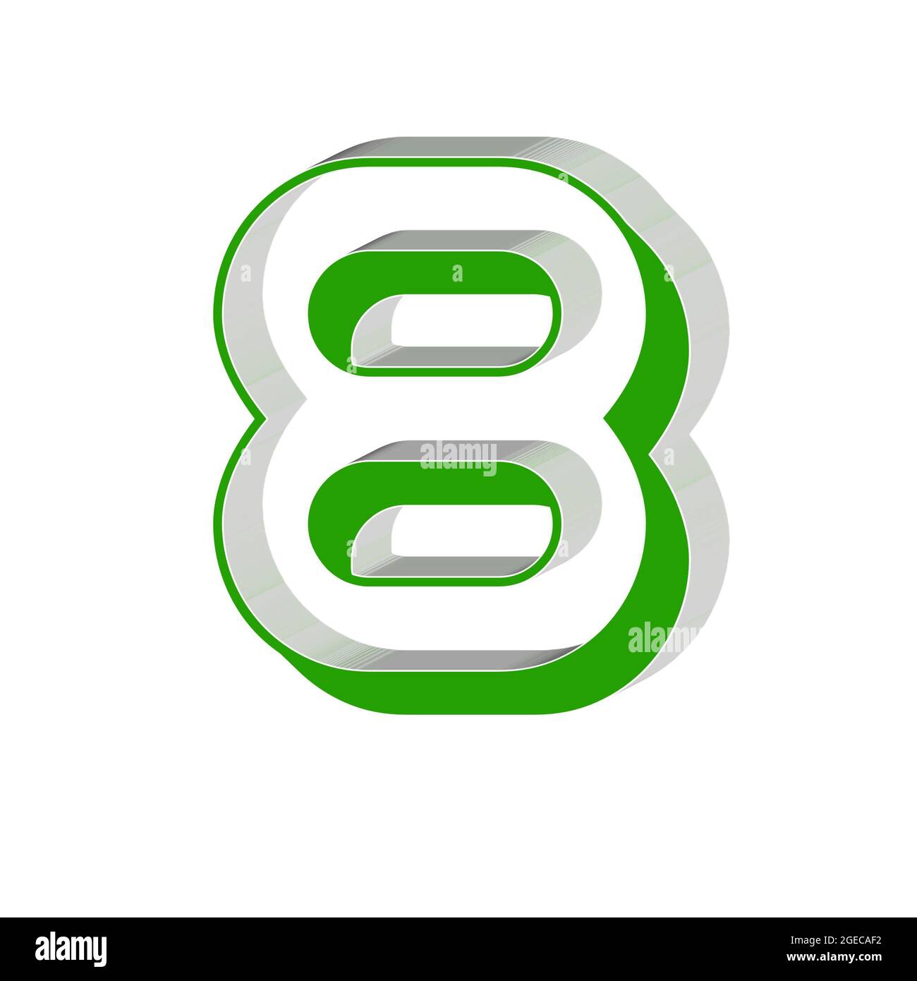 Number letter 8 colorful 3D abstract beautiful white background Stock ...
