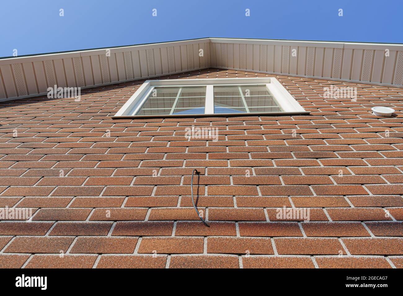 Shingles texture - close up view of asphalt roofing shingles Stock ...