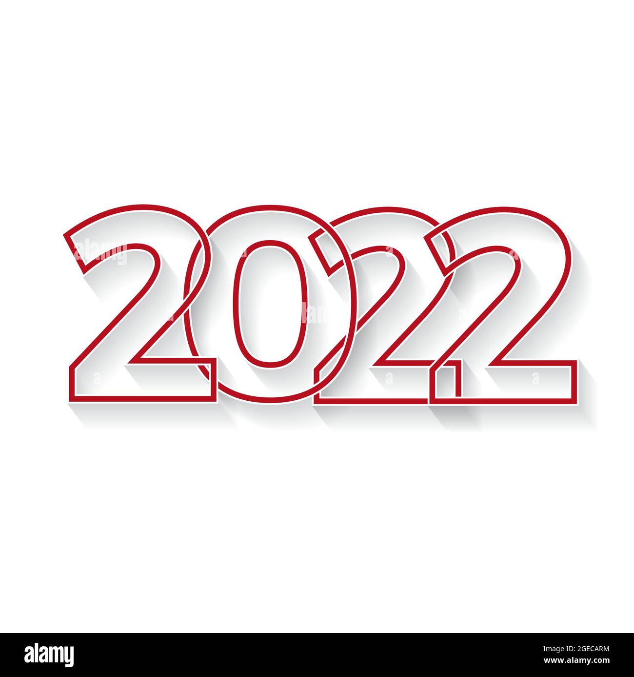 creative linear red text 2022 Stock Vector Image & Art - Alamy
