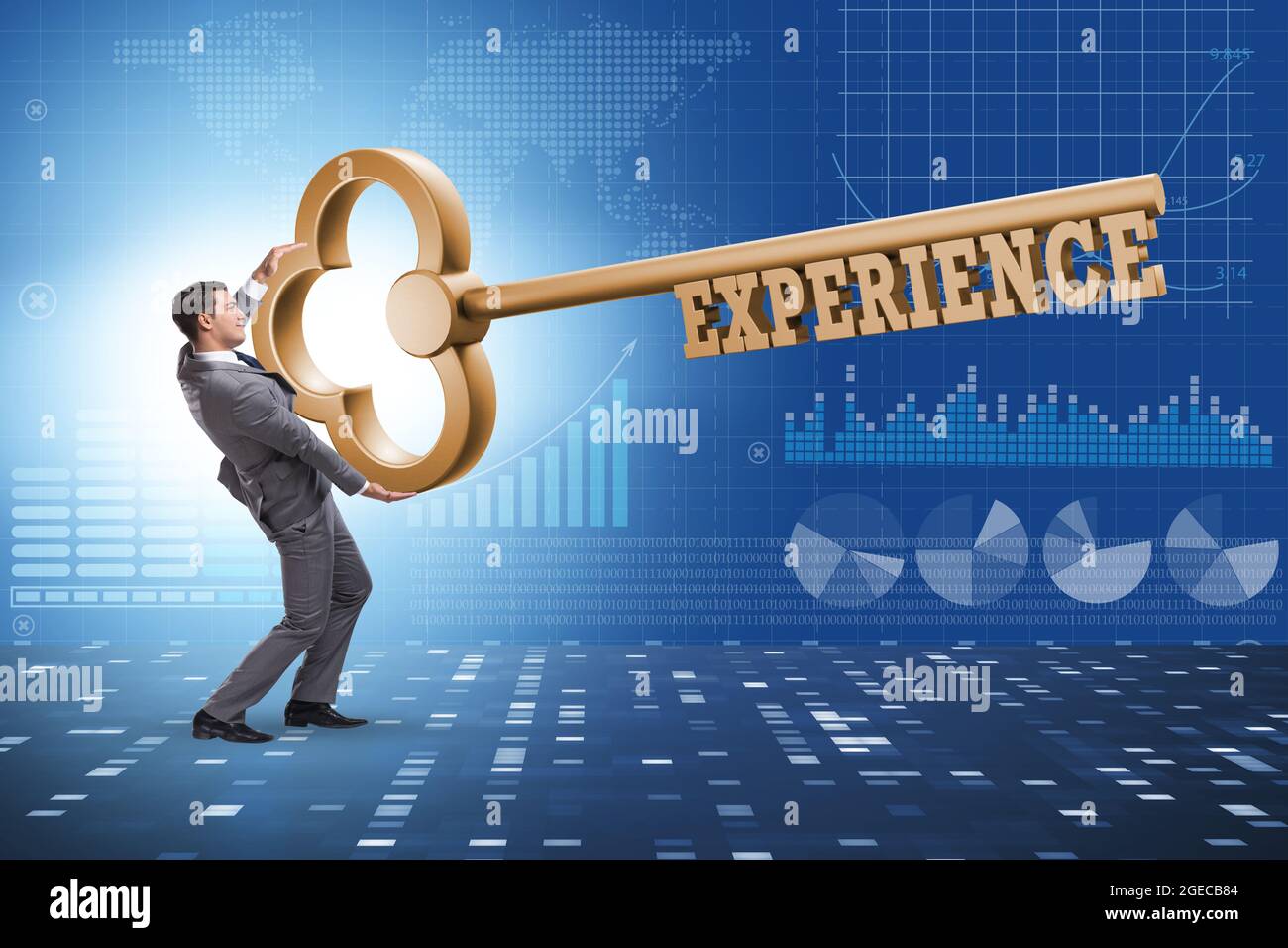 Experience and competence concept with the key Stock Photo - Alamy