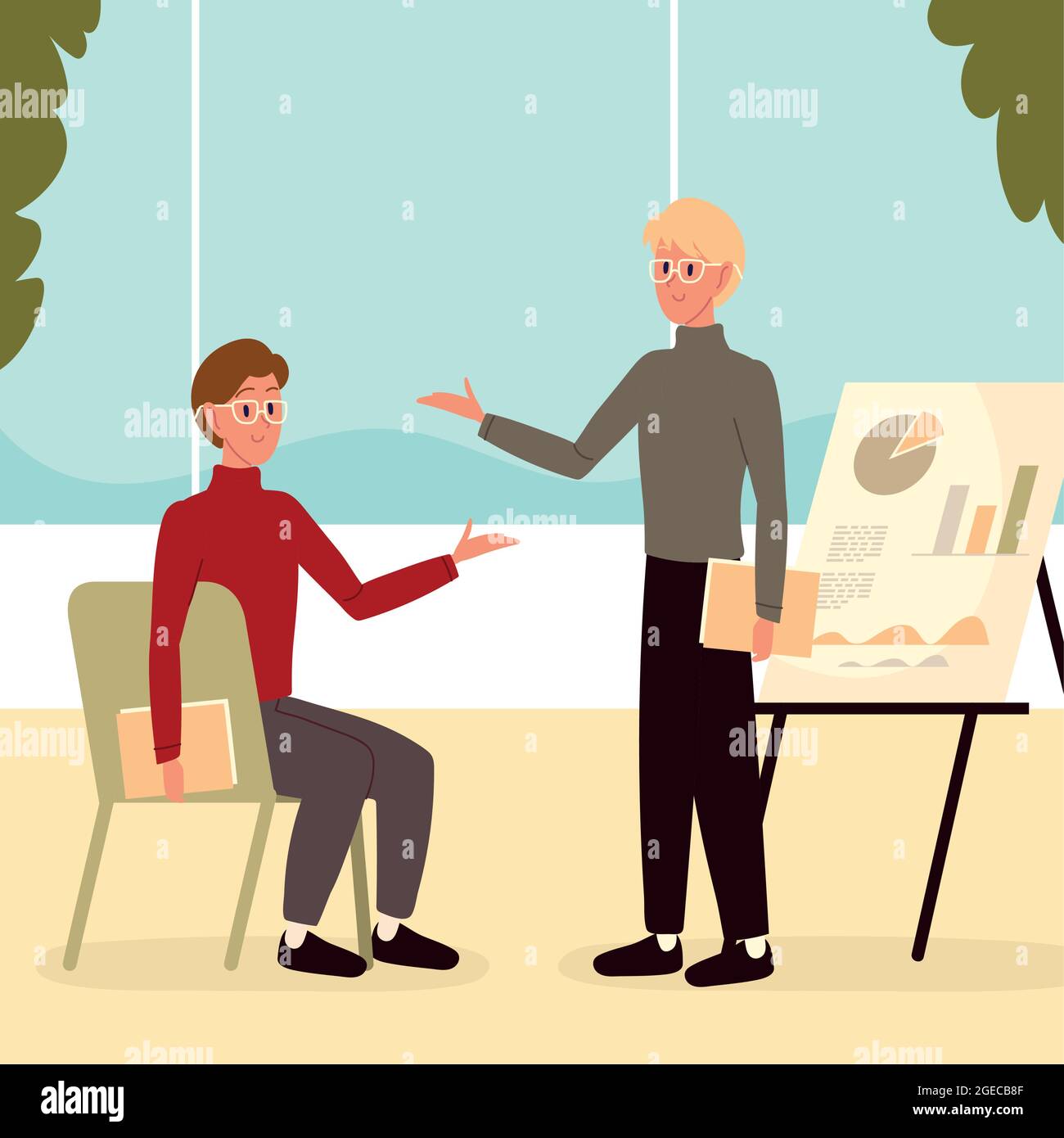 man coaching to colleague Stock Vector Image & Art - Alamy