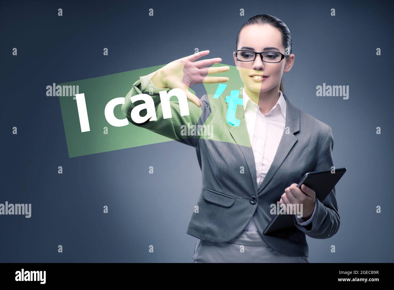 Concept of the can and cant Stock Photo - Alamy