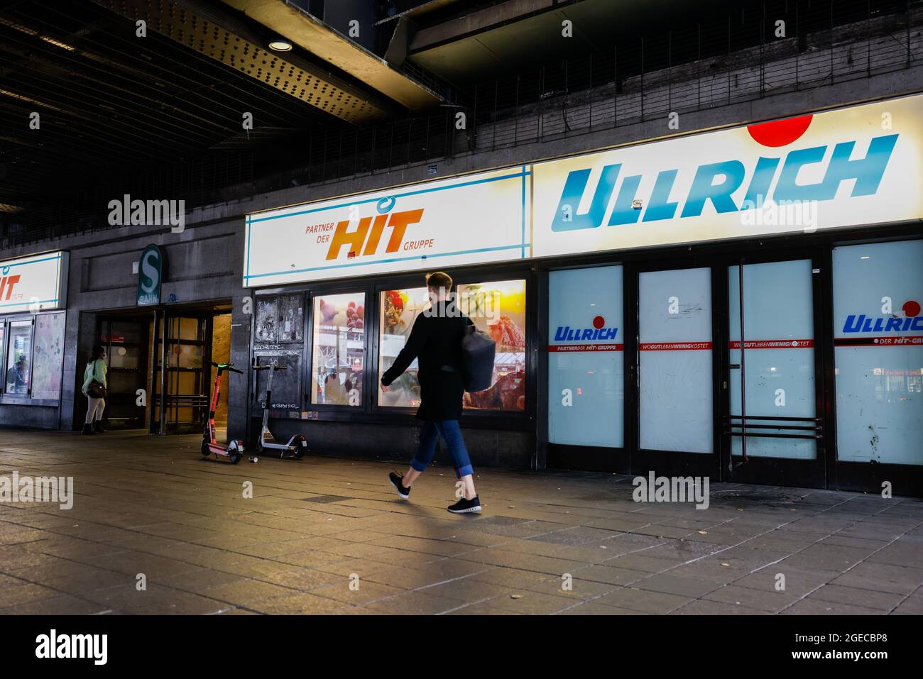 Berlin, Germany. 18th Aug, 2021. A person walks by the Hit Ullrich ...