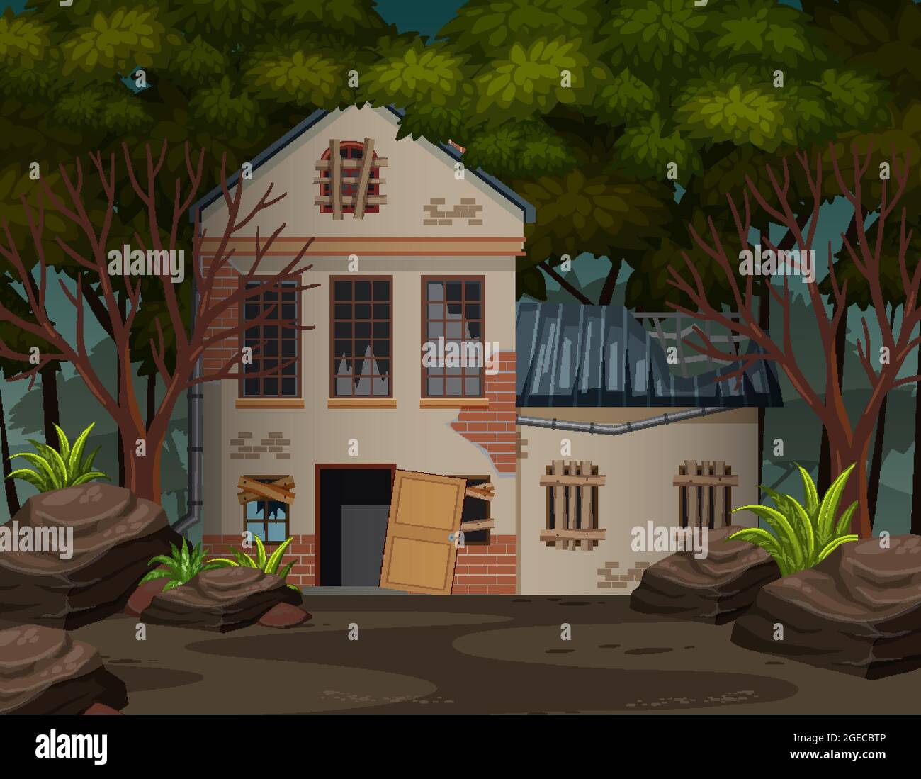 Animated Ruined House