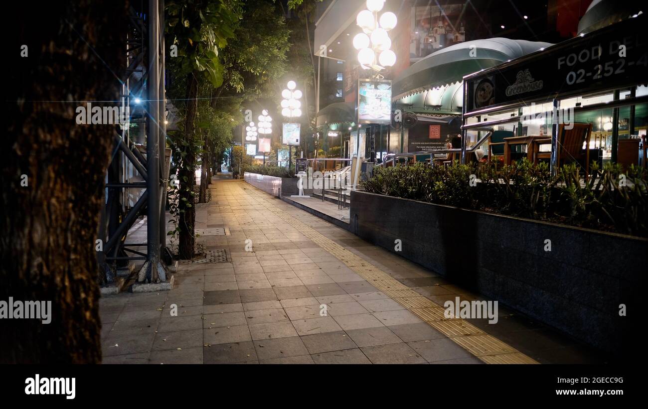Sidewalk Front of Landmark Hotel on Sukhumvit Road Bangkok Thailand ...