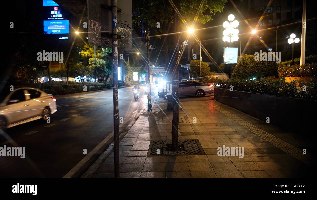 Sidewalk Front of Landmark Hotel on Sukhumvit Road Bangkok Thailand ...