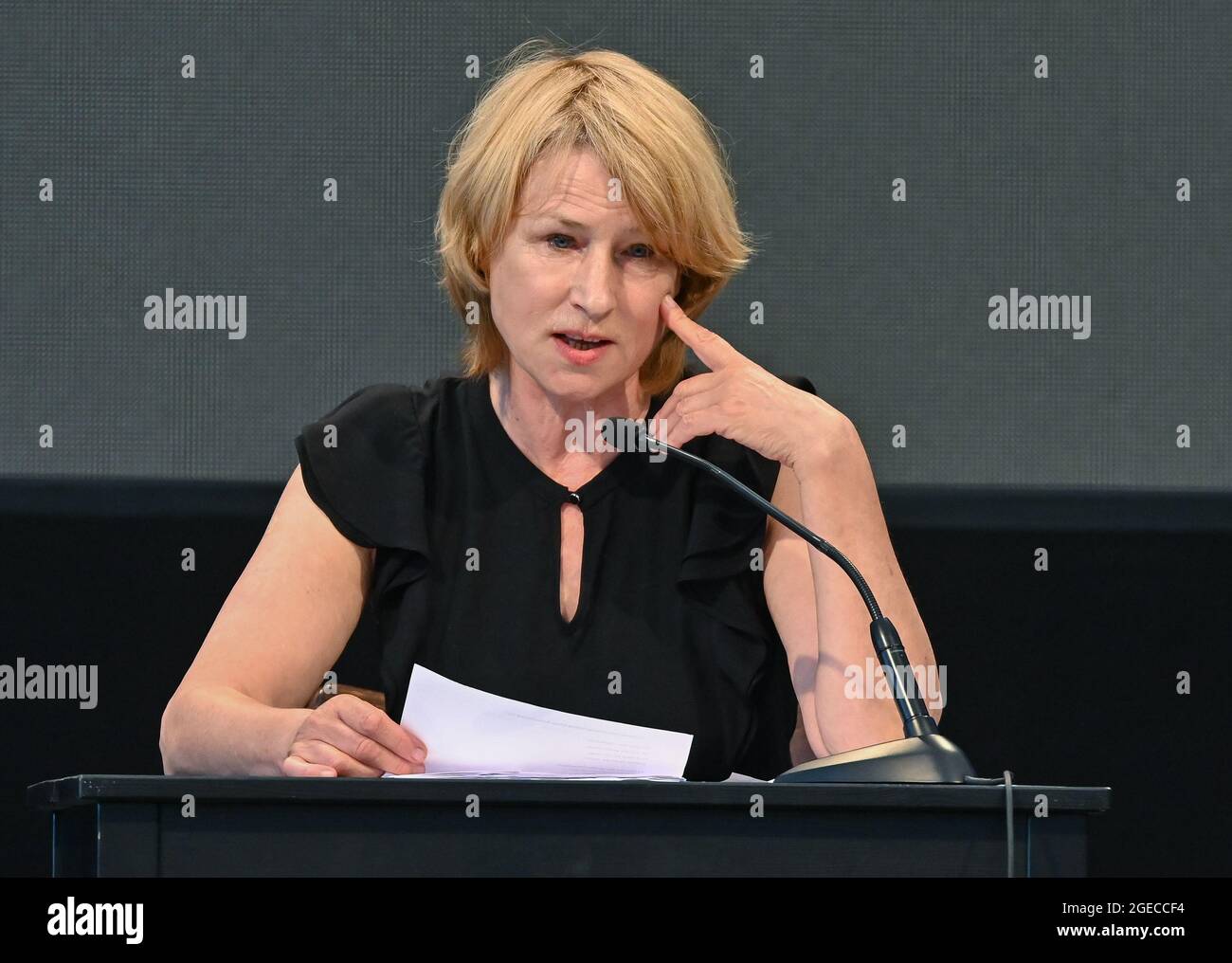 Neuhardenberg, Germany. 15th Aug, 2021. Corinna Harfouch, actress and ...