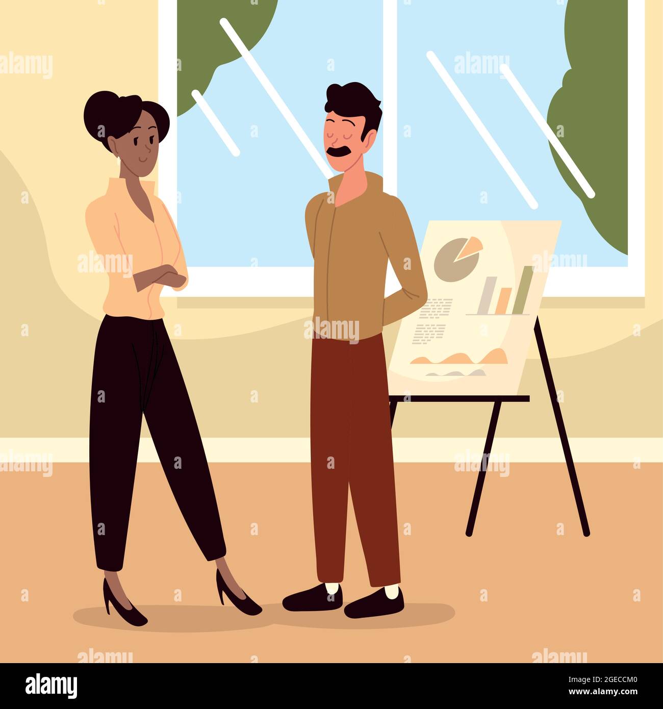 business people in office Stock Vector Image & Art - Alamy