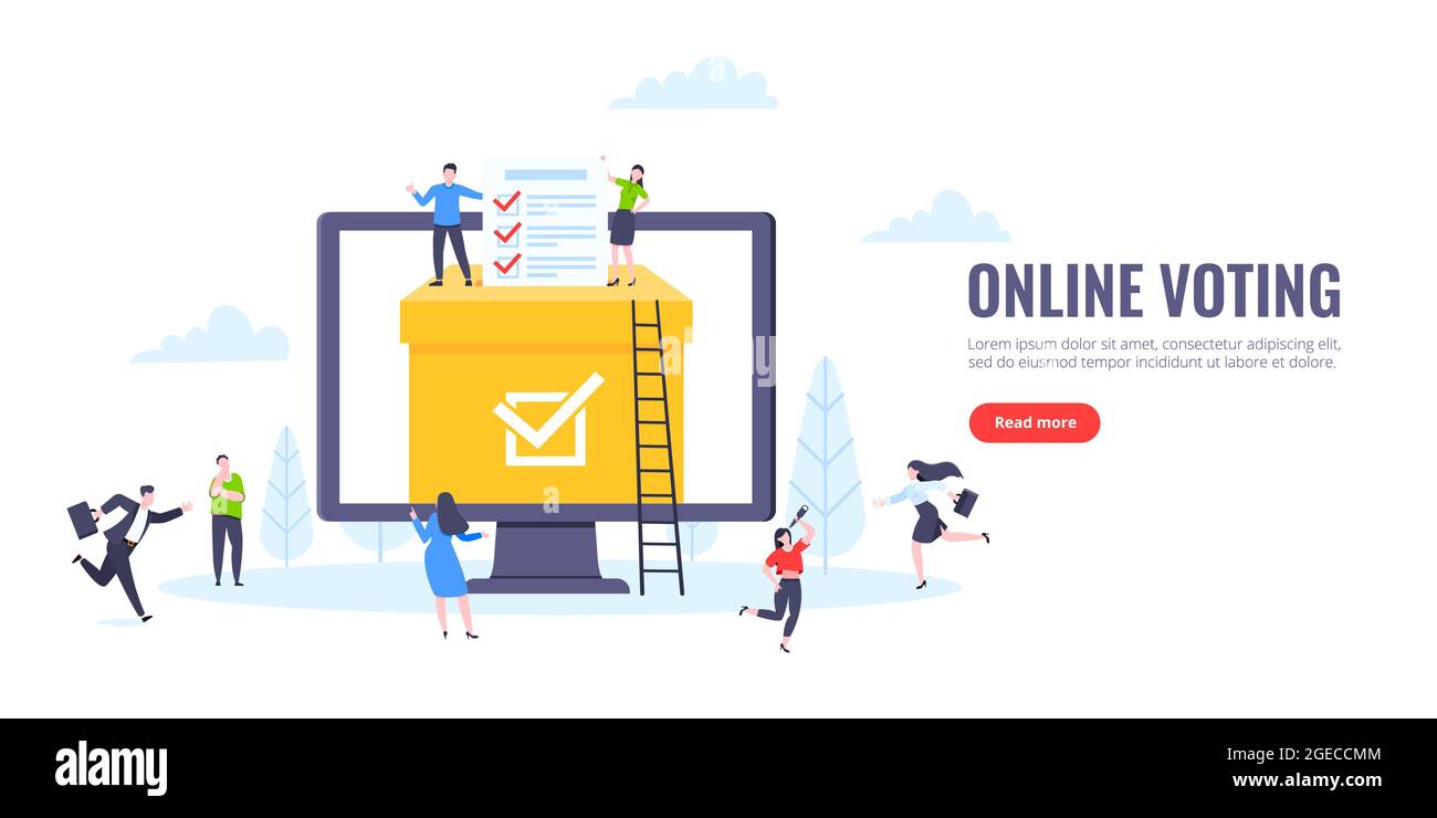 Online monitor vote Stock Vector Images - Alamy