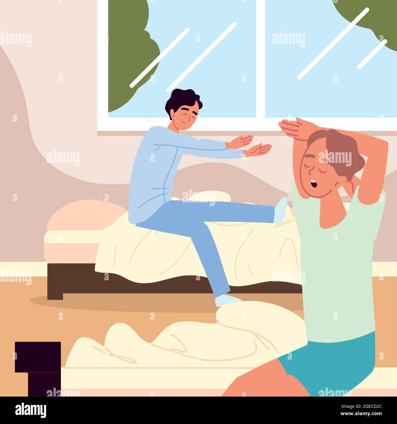 men waking up routine Stock Vector Image & Art - Alamy