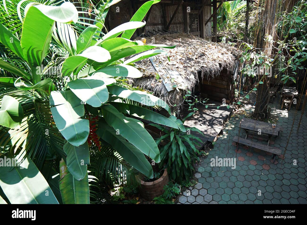 Exterior balcony architecture and terrace decoration of old antique ...