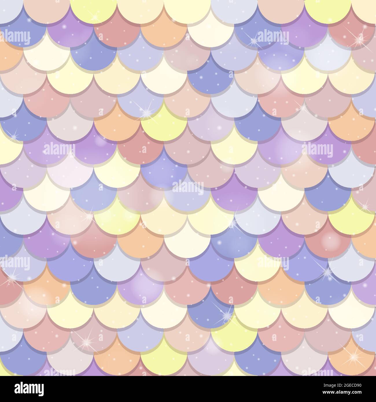 Pastel mermaid scales seamless pattern illustration Stock Vector Image ...