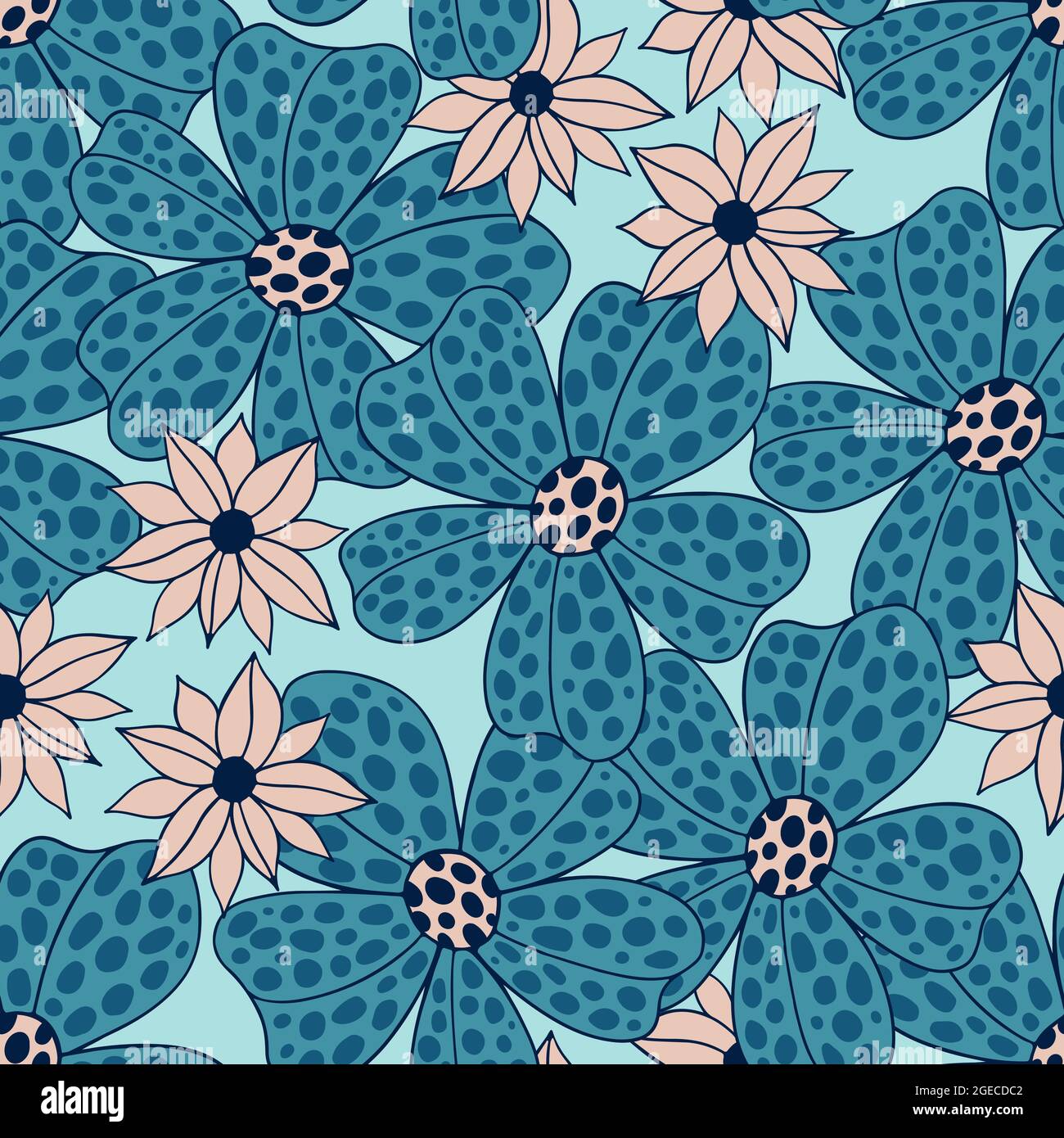 Blue flowe Stock Vector Images - Alamy