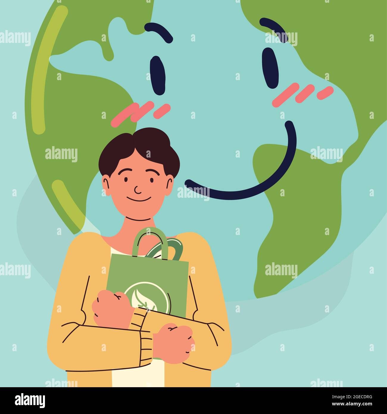 love our planet card Stock Vector Image & Art - Alamy
