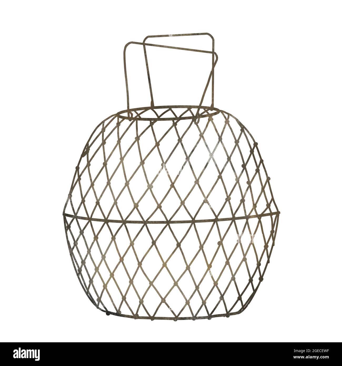 Fishing net isolated. fishnet watercolor illustration. Crab net Stock ...