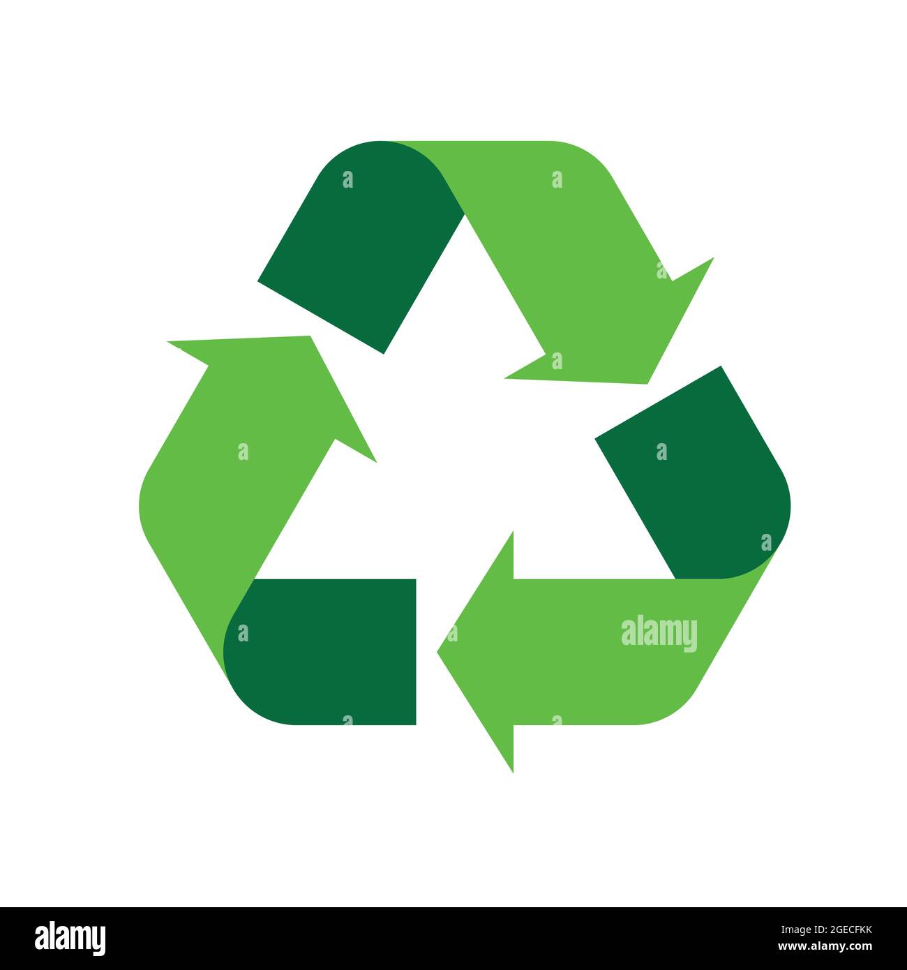 Universal Recycling Symbol. Theme of low or zero waste, clear energy ...