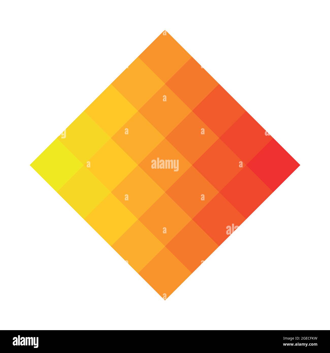 Hot pixelized mosaic logo design element. Abstract shape of multiple ...