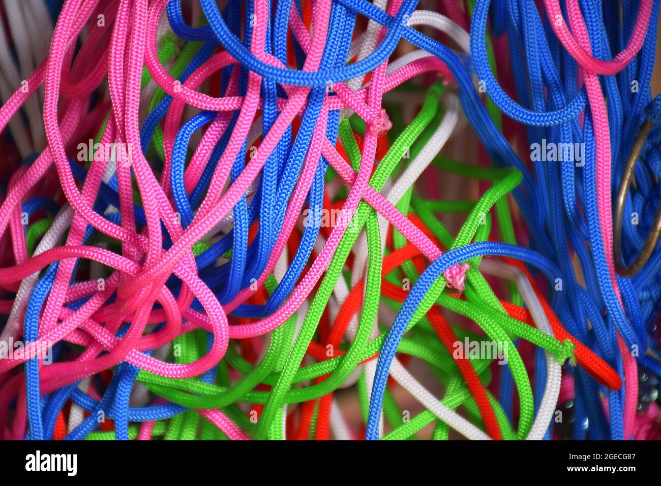 Many multi colored threads of a wool for design background. Texture of ...