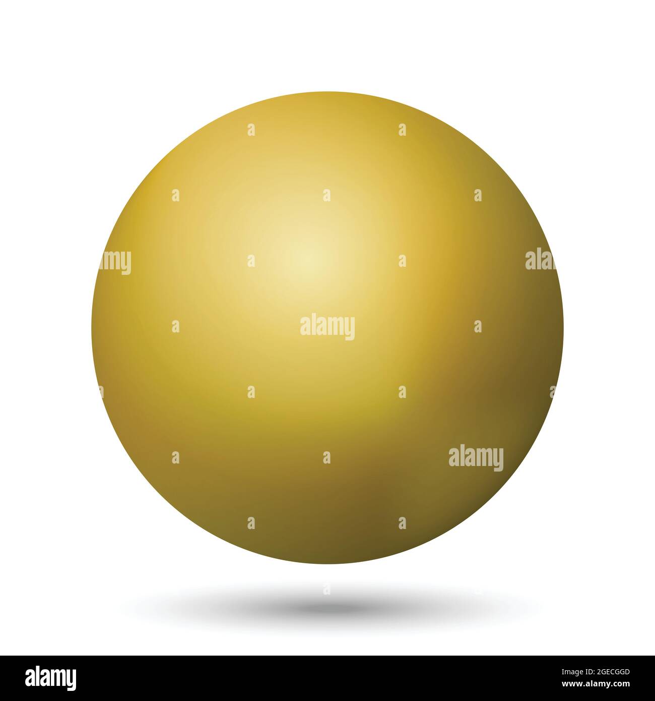 Glass golden ball or precious pearl. Glossy realistic ball, 3D abstract ...