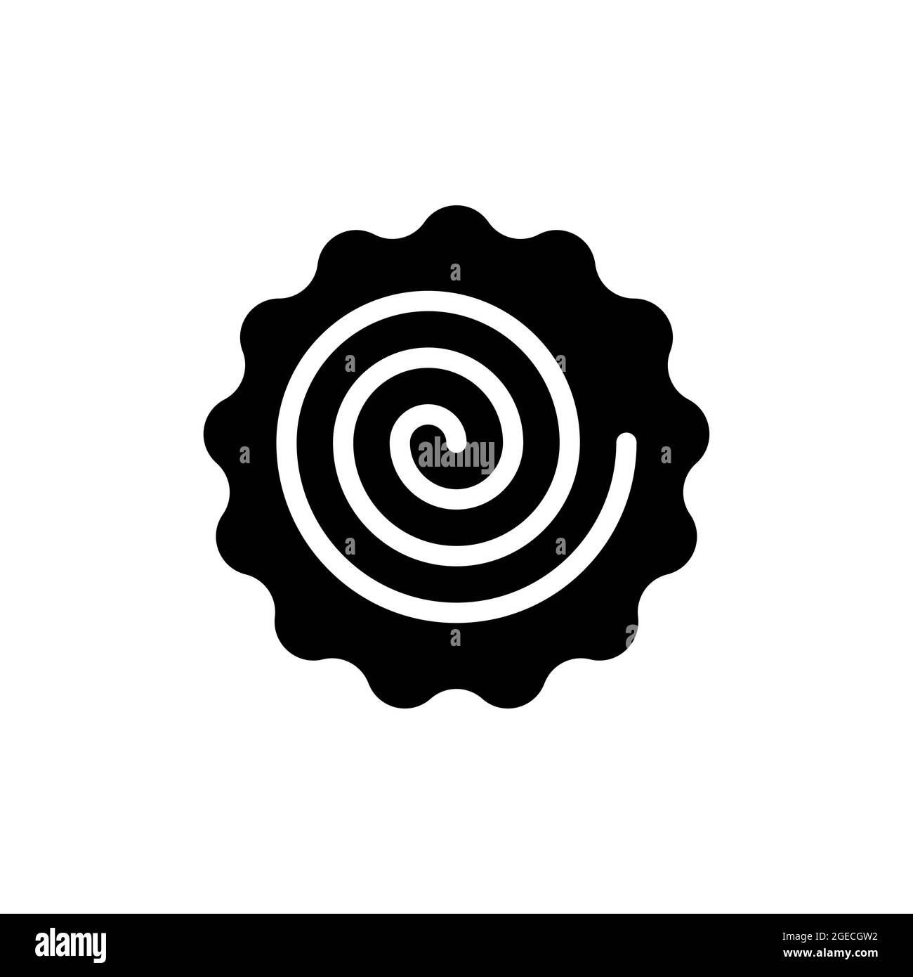 Narutomaki or kamaboko surimi vector filled icon Stock Vector Image ...