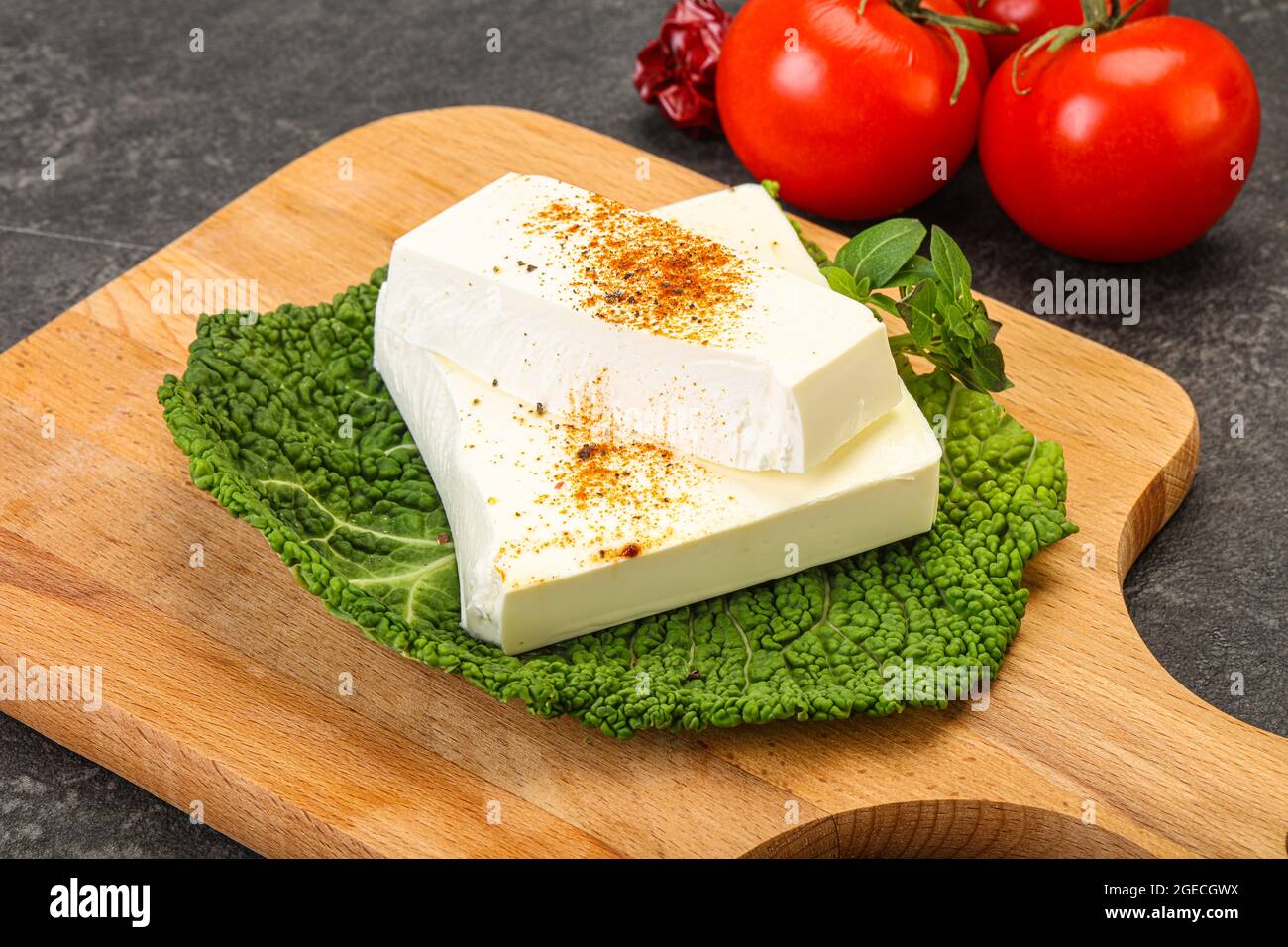 Greek Feta soft cheese for salad Stock Photo - Alamy