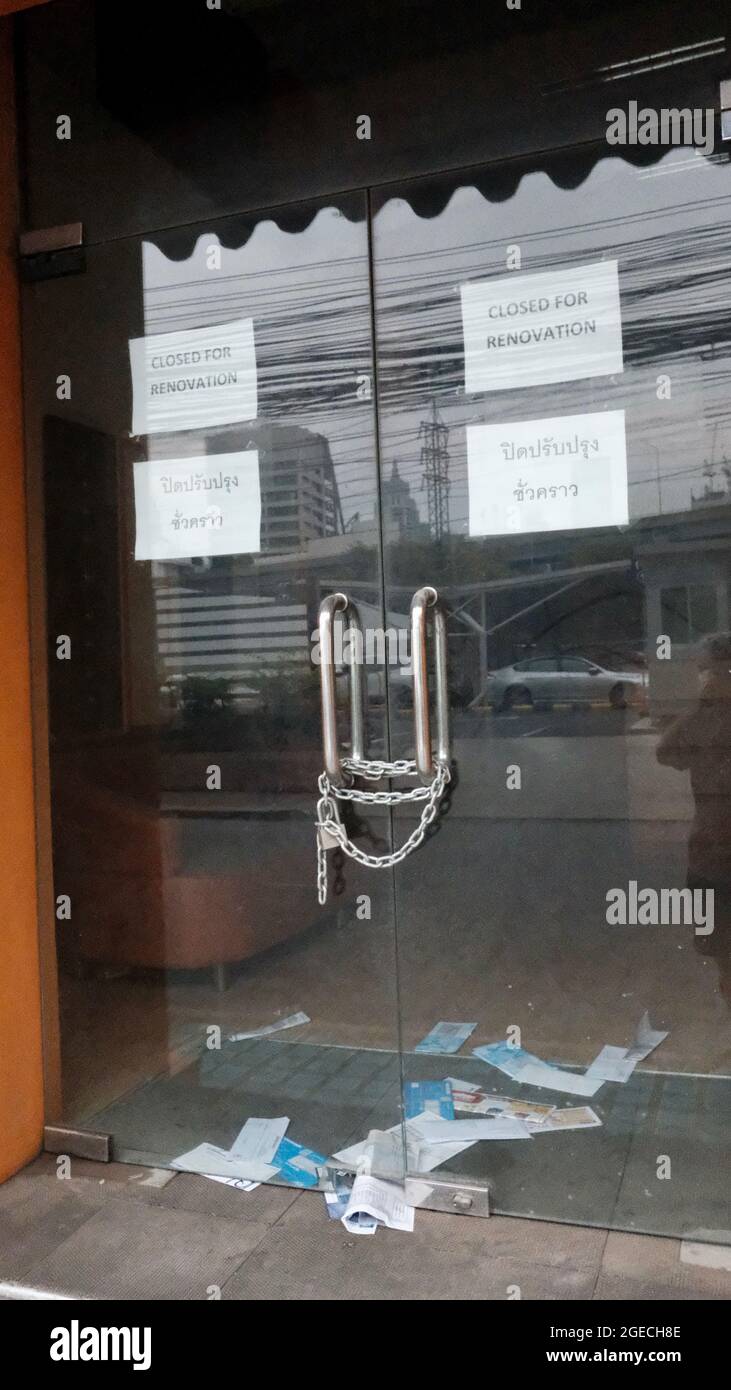 Closed Business in Bangkok Thailand because of the Lockdown Covid 19 ...
