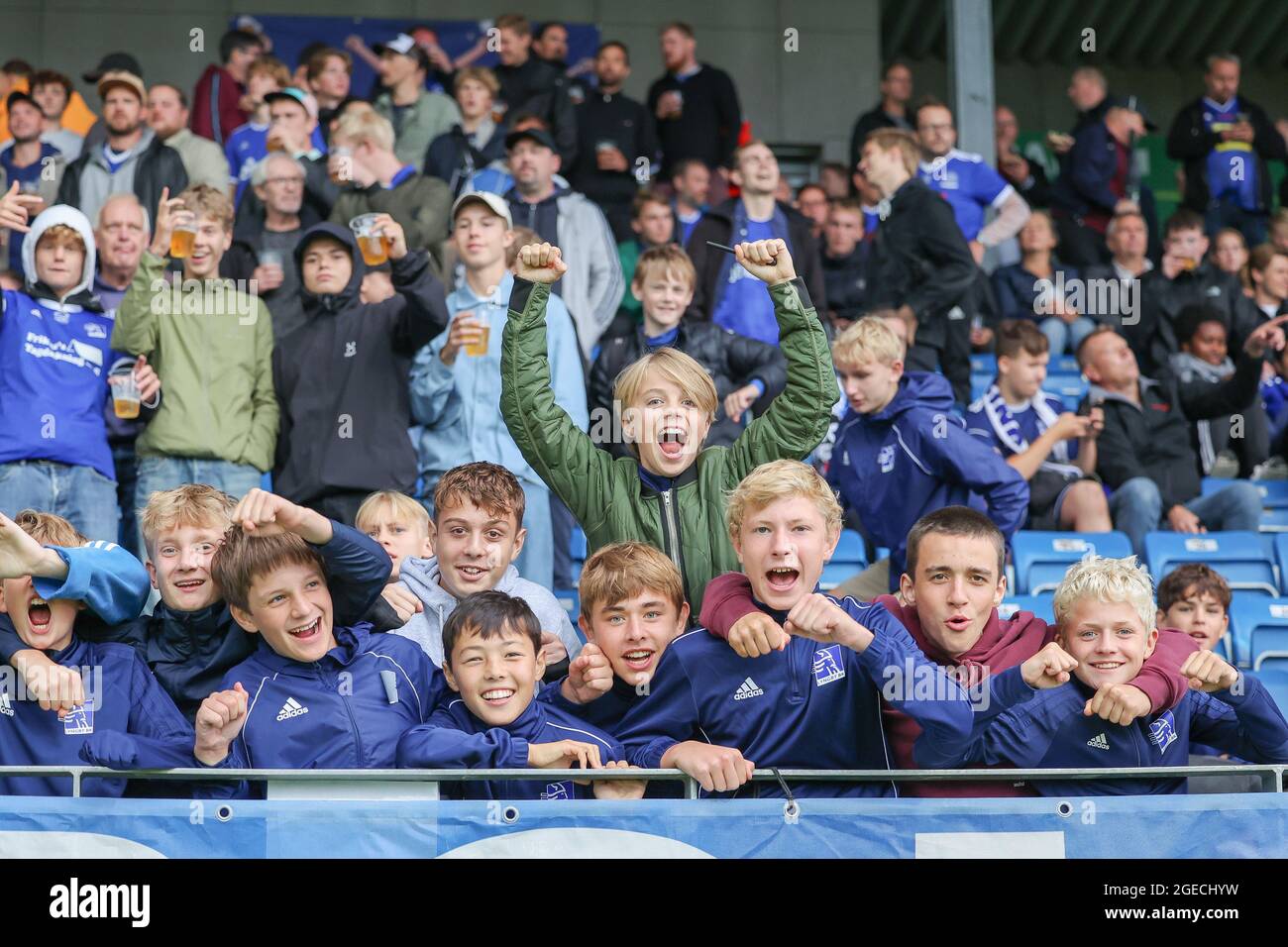 Young football fans in the stands hi-res stock photography and images ...