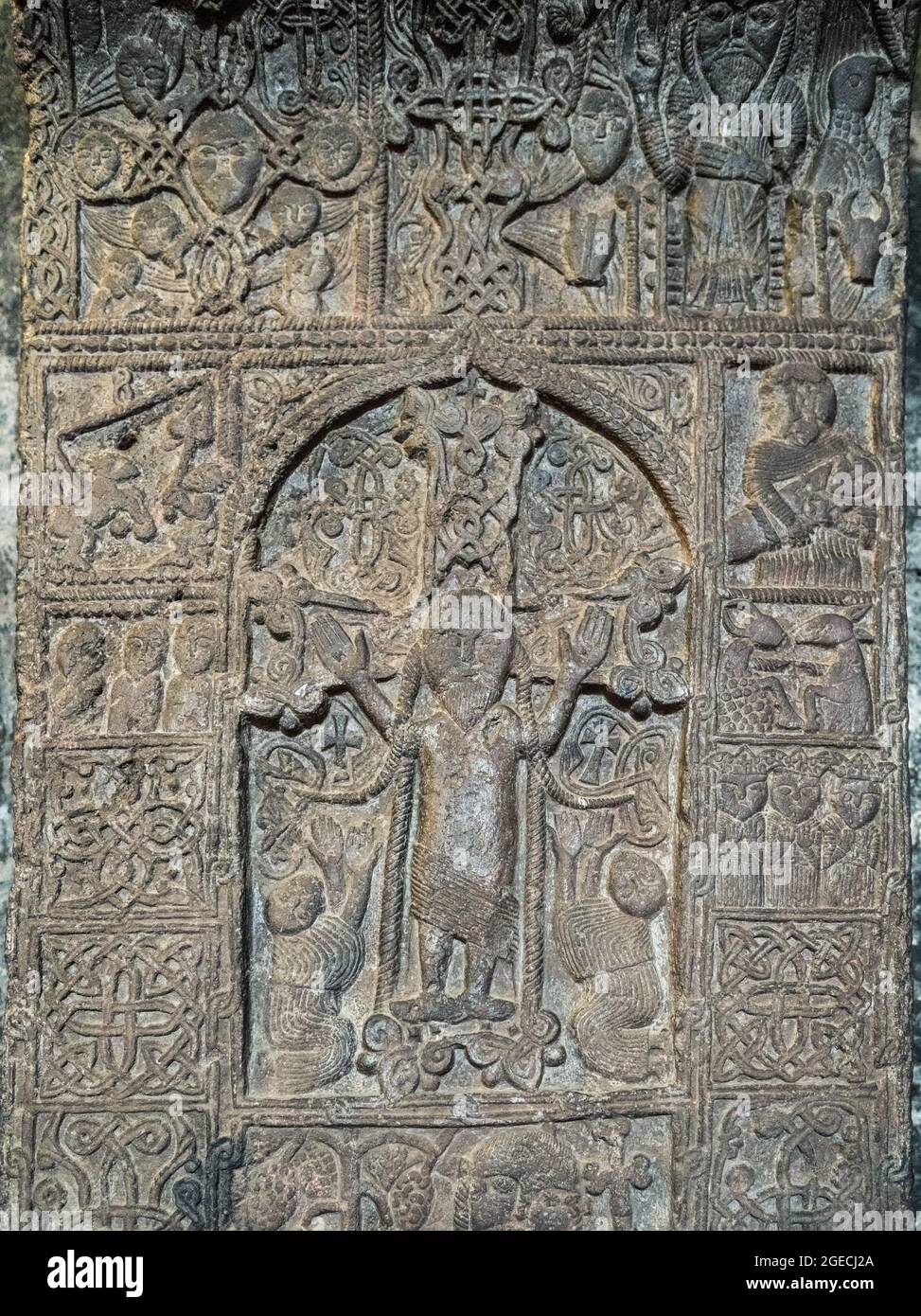 17th century khachkar (traditional Armenian stone cross) in Surb ...