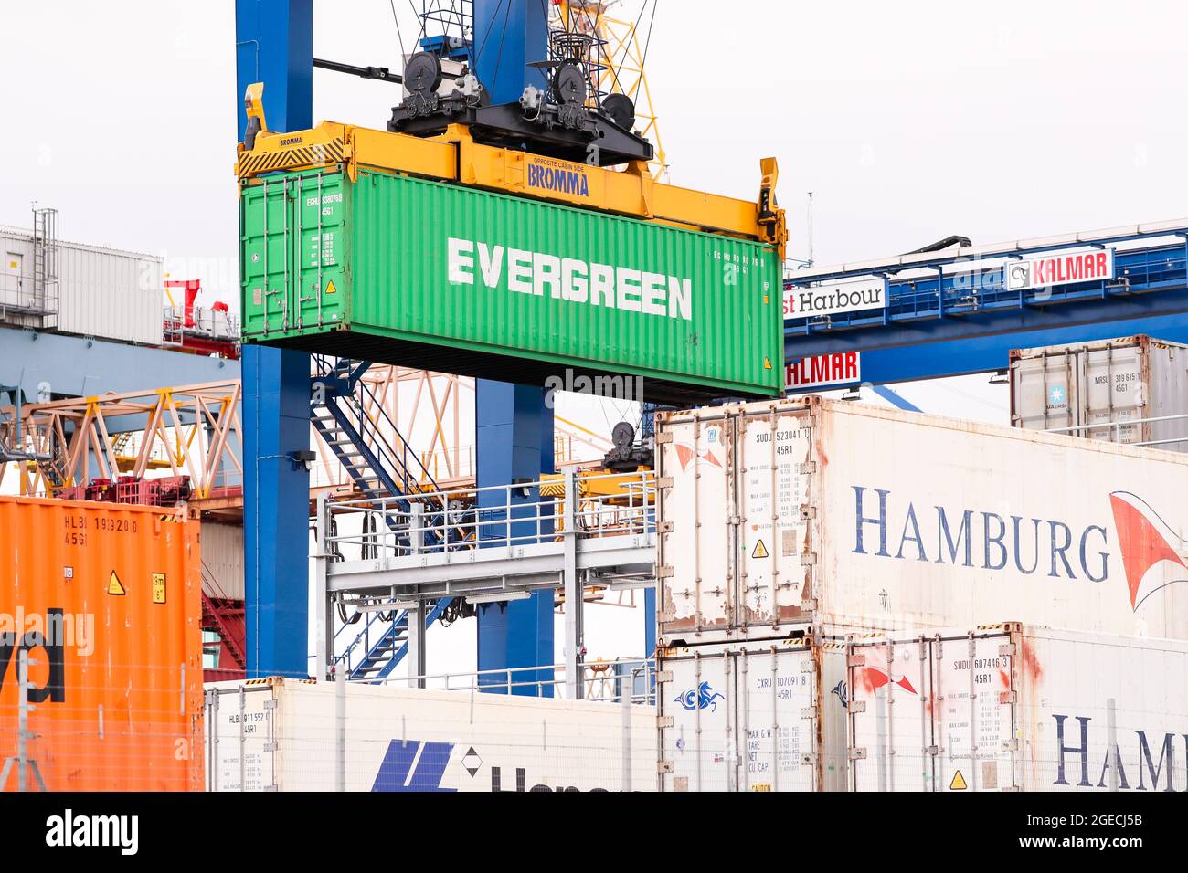Belfast Container Terminal at The Port of Belfast, Northern Ireland ...