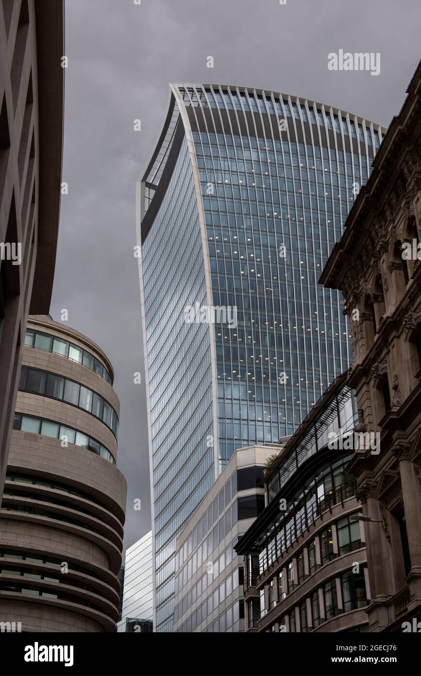 Moody light in the Financial District of London, England UK Stock Photo ...