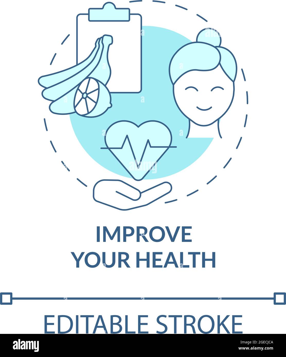 Improve your health blue concept icon Stock Vector Image & Art - Alamy