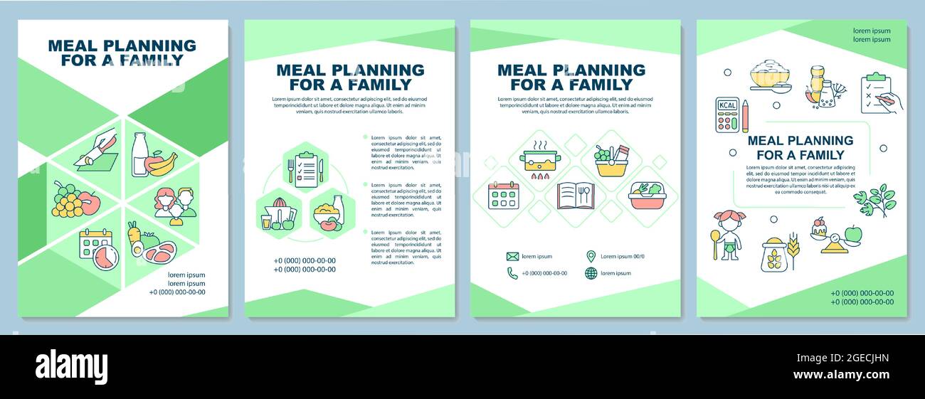 Meal planning for family brochure template Stock Vector Image & Art - Alamy