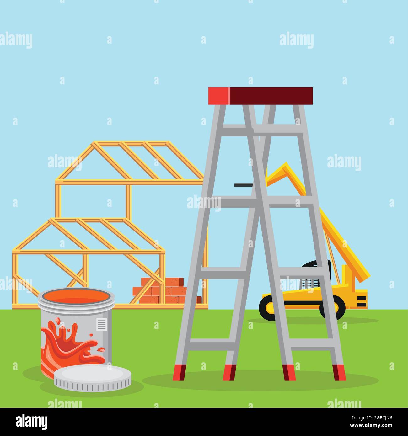 Construction material building supplies Stock Vector Images - Alamy