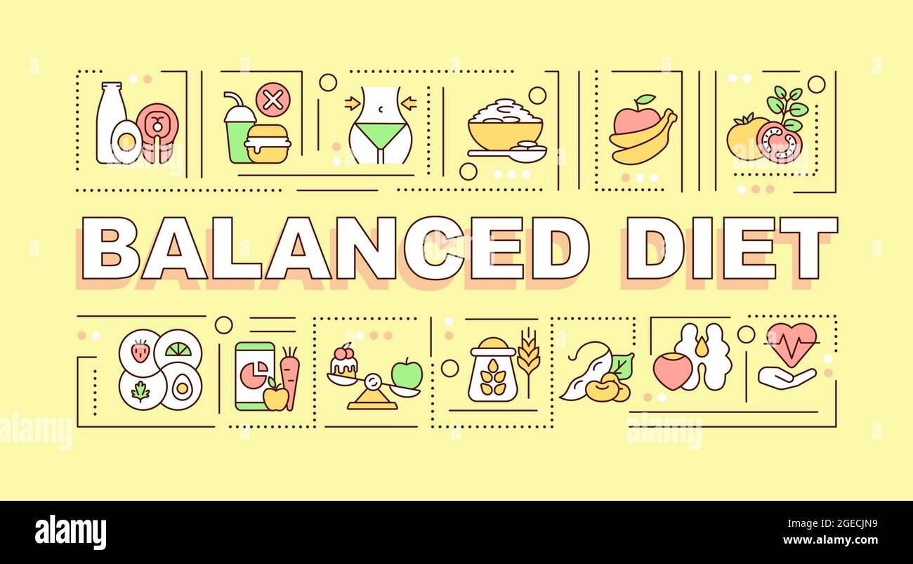 Balanced diet word concepts banner Stock Vector Image & Art - Alamy