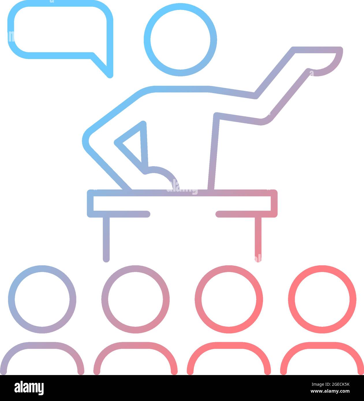 Public communication gradient linear vector icon Stock Vector Image ...
