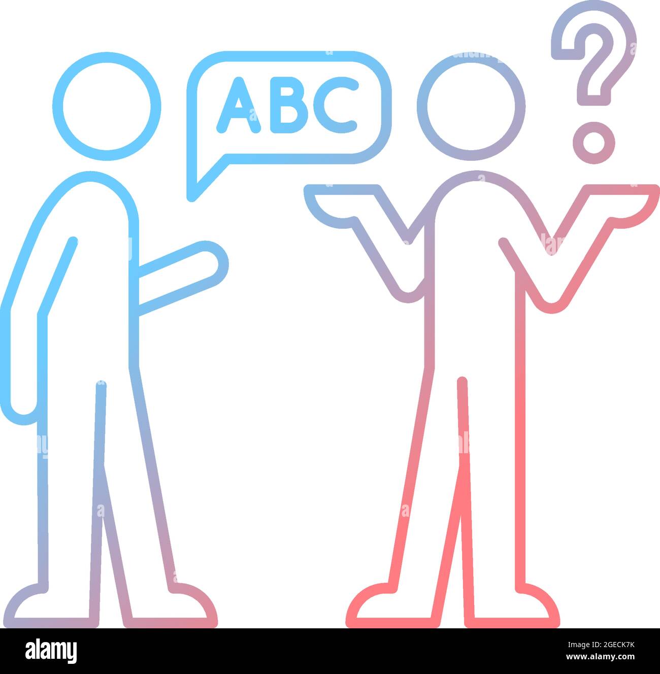 Language barriers gradient linear vector icon Stock Vector Image & Art ...