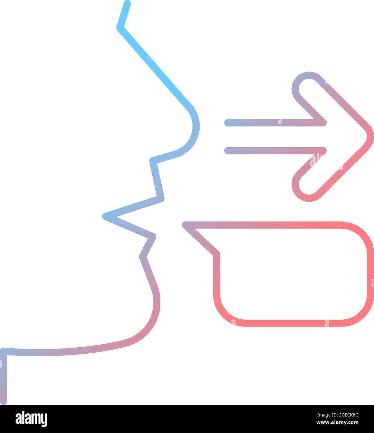 Message sender gradient linear vector icon Stock Vector Image & Art - Alamy