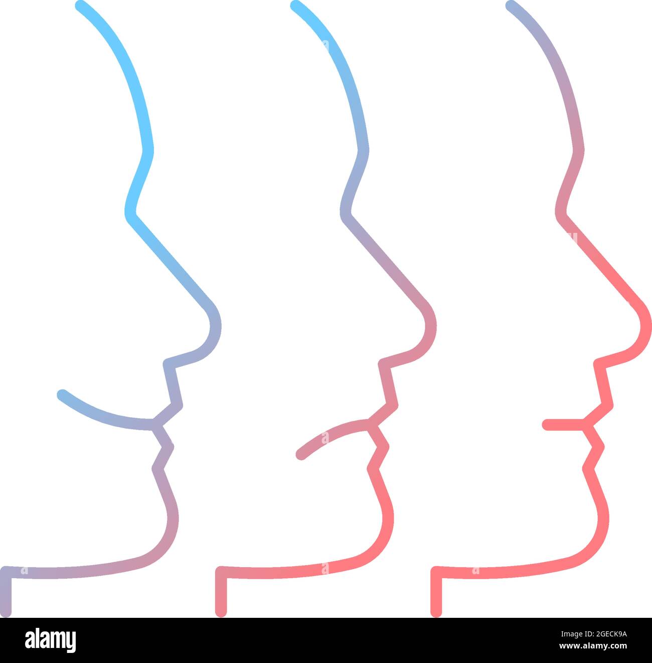 Facial expressions gradient linear vector icon Stock Vector Image & Art ...