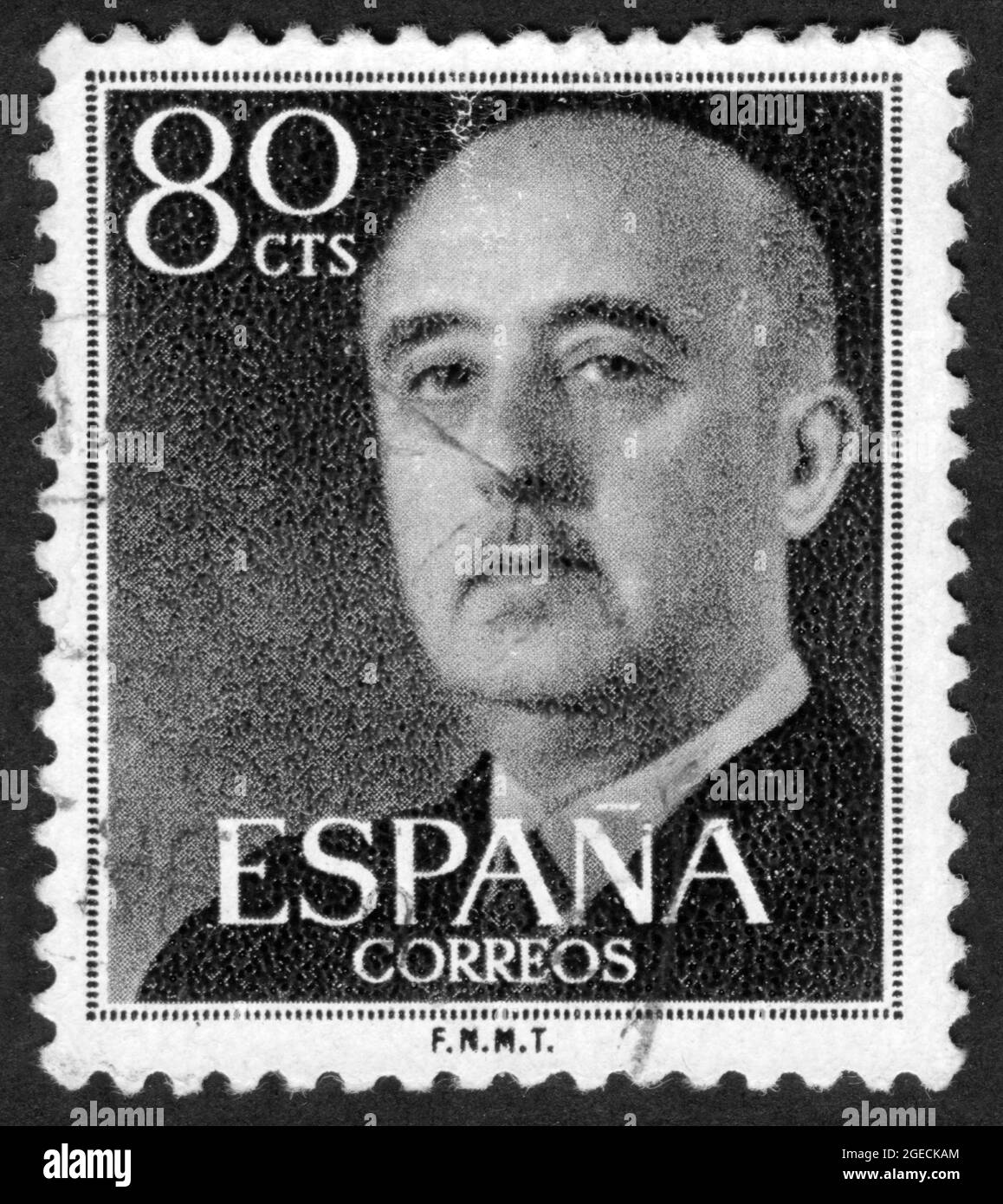 Spain postage stamp Black and White Stock Photos & Images - Alamy