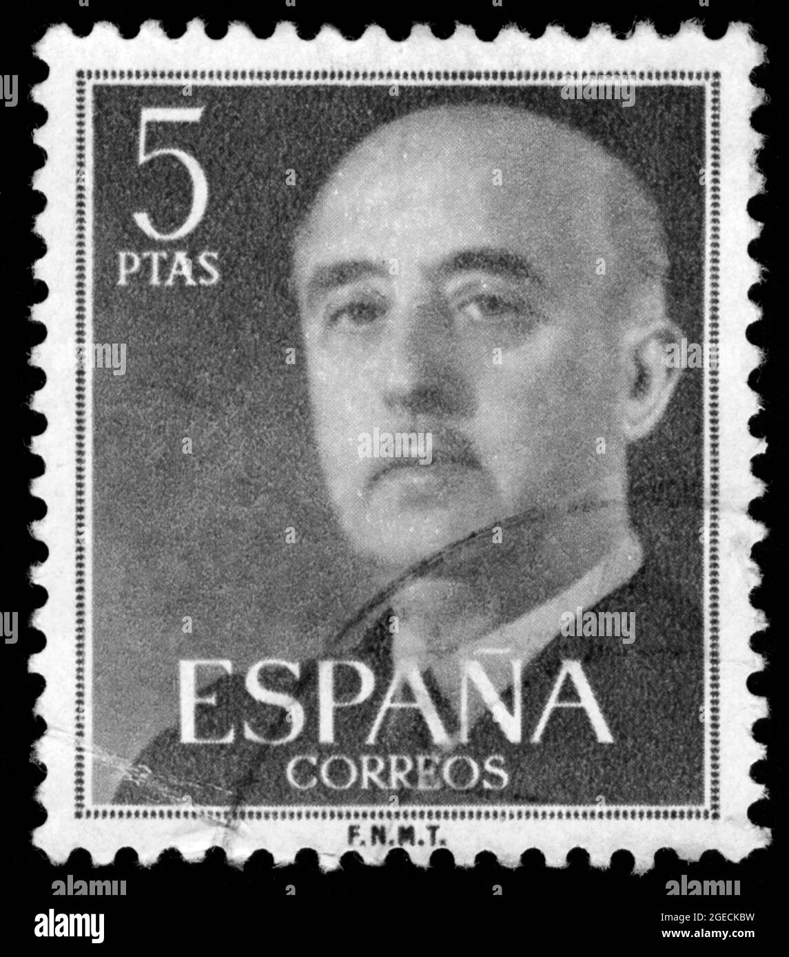 Spain postage stamp Black and White Stock Photos & Images - Alamy